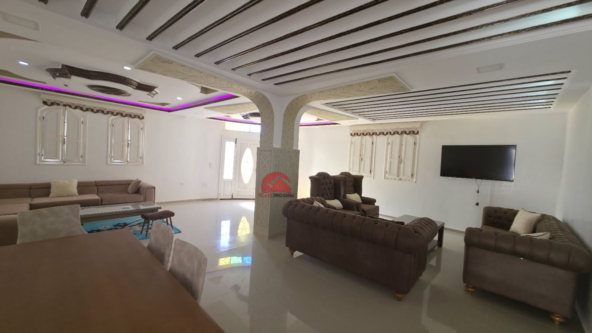Grande villa à louer à l’année à Arkou Djerba:: Agence immobilière Djerba